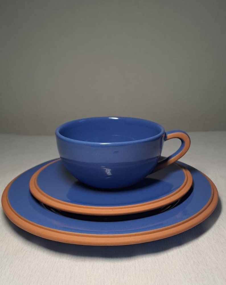 Molde Stoneware Blue Ceramic Tea/coffee Set for 5 Persons, Made in ...