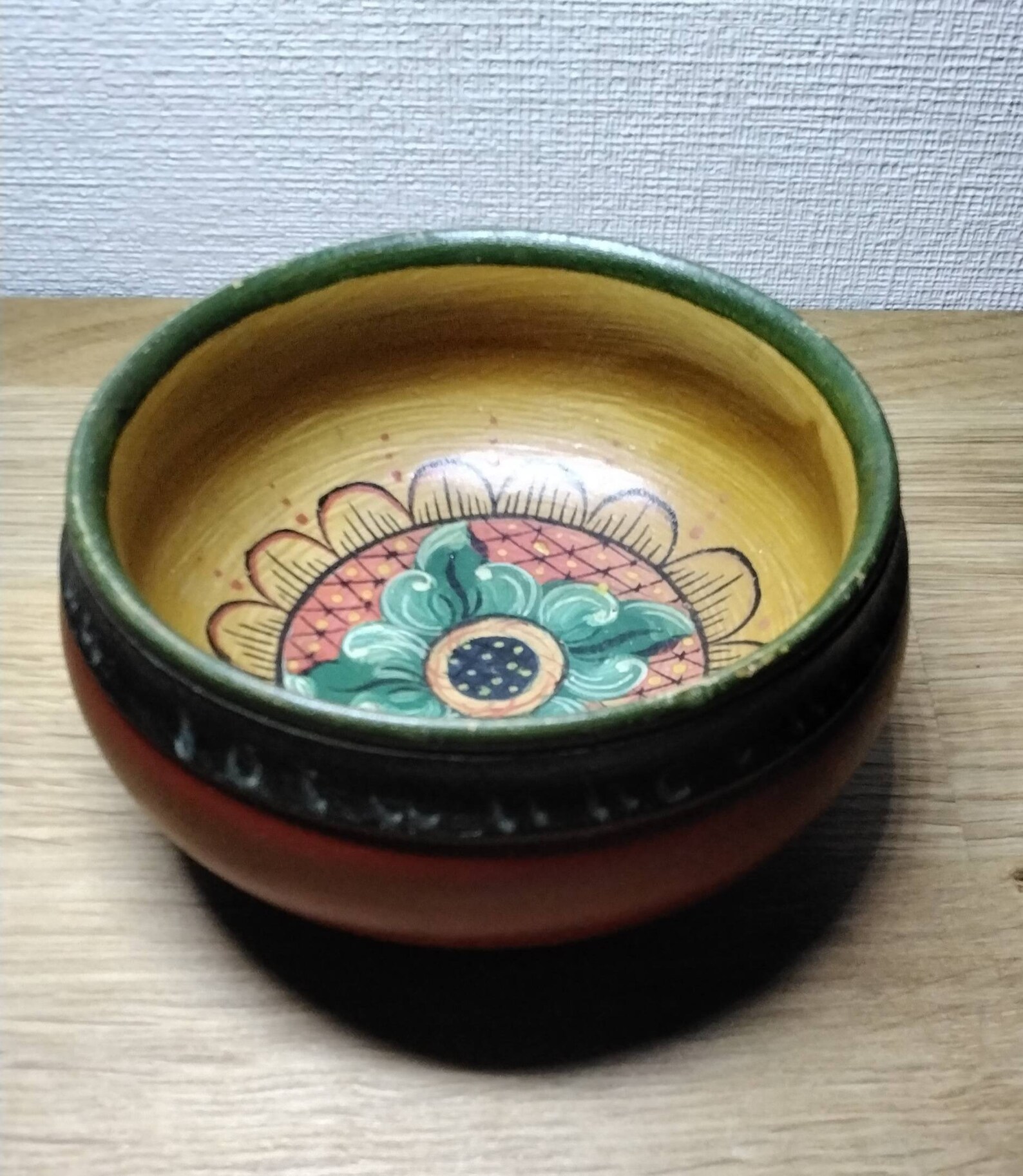 Vintage Wooden Rosemaling Hand Painted Small Bowl With - Etsy