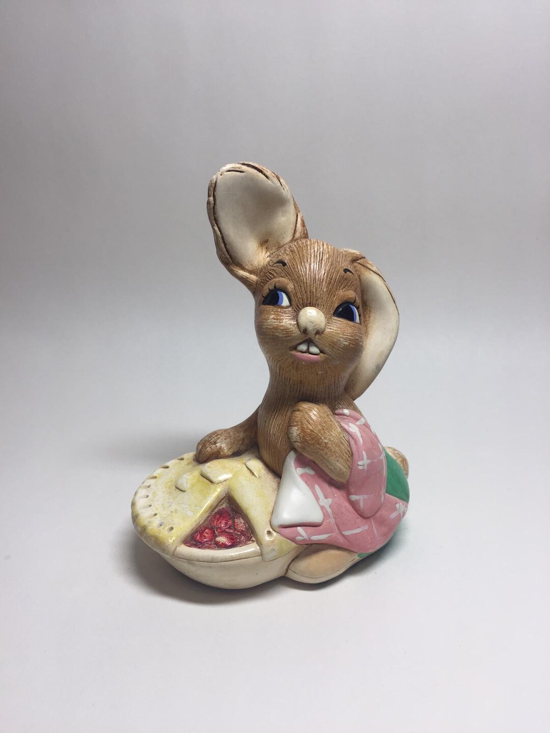 Vintage Pendelfin “pie Face” Bunny Figurine - Hand-painted Easter Decor ...