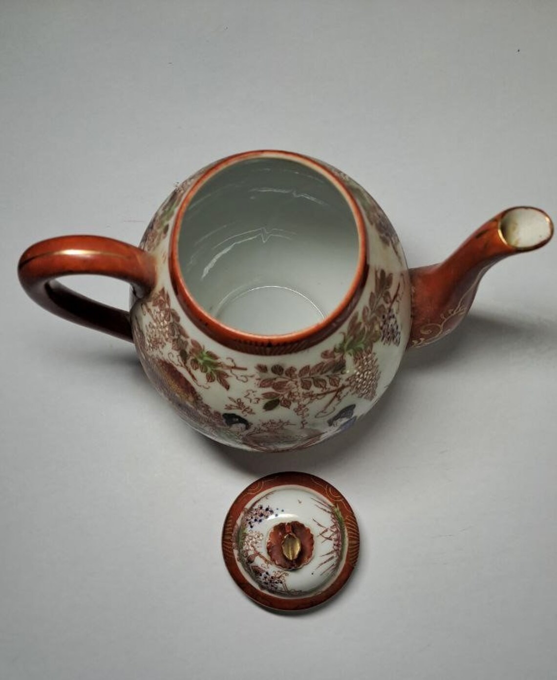 Antique Red Nippon Tokusei Geisha Tea Set, Japanese Porcelain Set ...