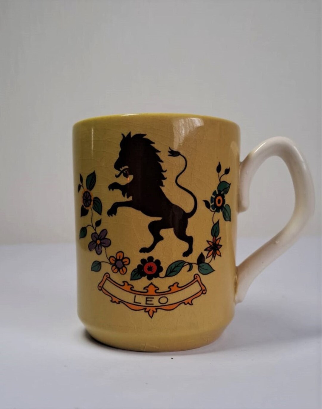 Vintage Sadler England Pottery Mug With Leo Horoscope Sign, Rare 1960ss ...