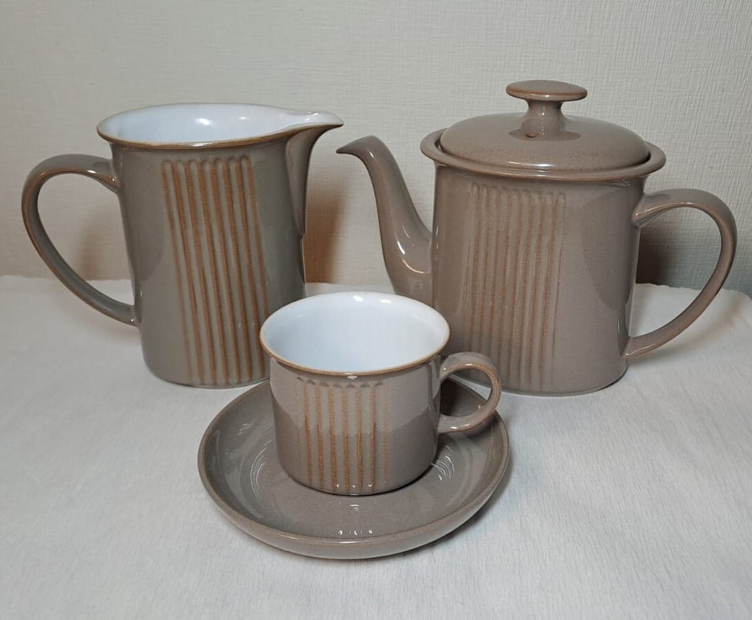 Rare Vintage Handcrafted Denby Fine Stoneware Glazed Brown Tea Set: Tea ...