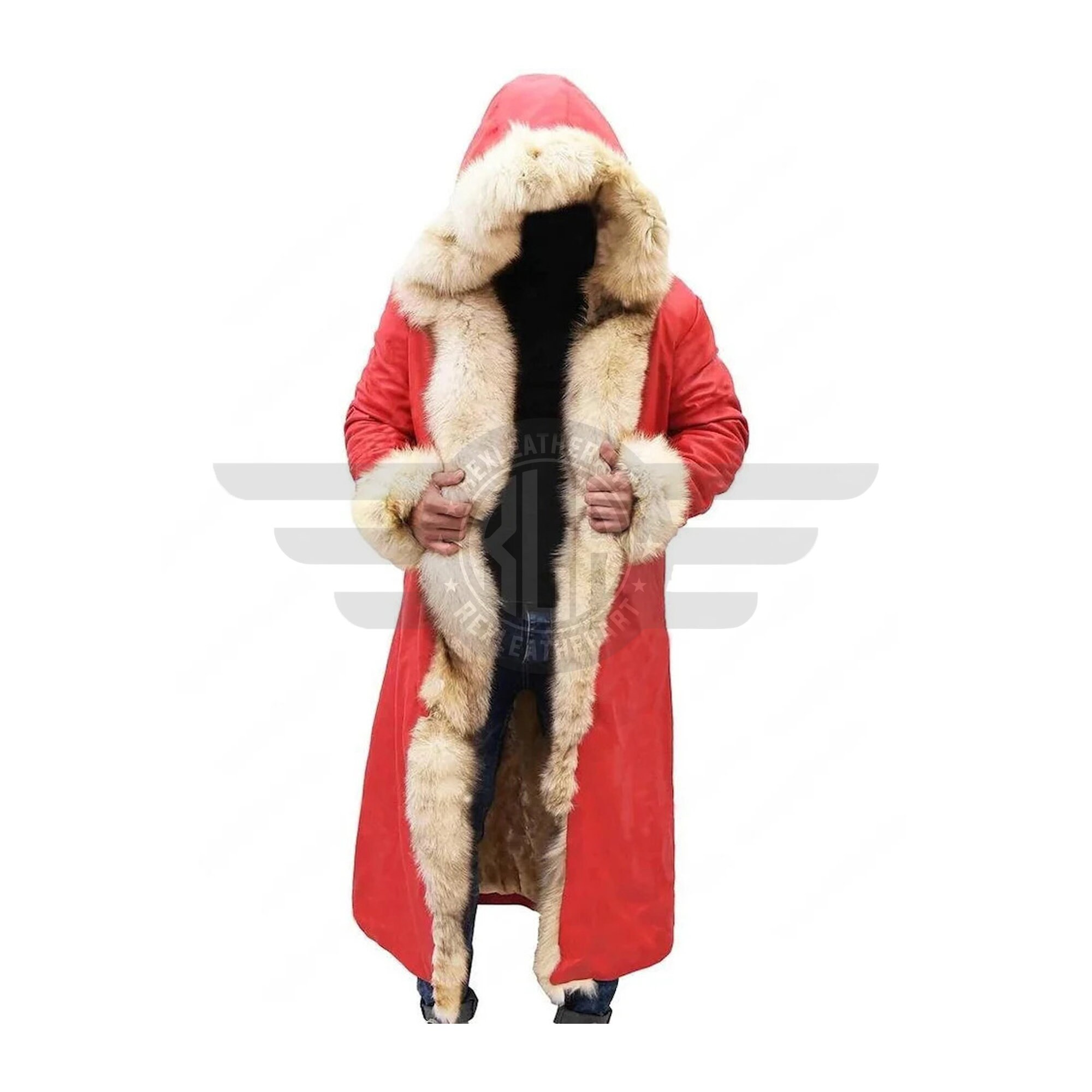 Santa Suit-santa Claus Real Leather Trench Coat Christmas Chronicles ...