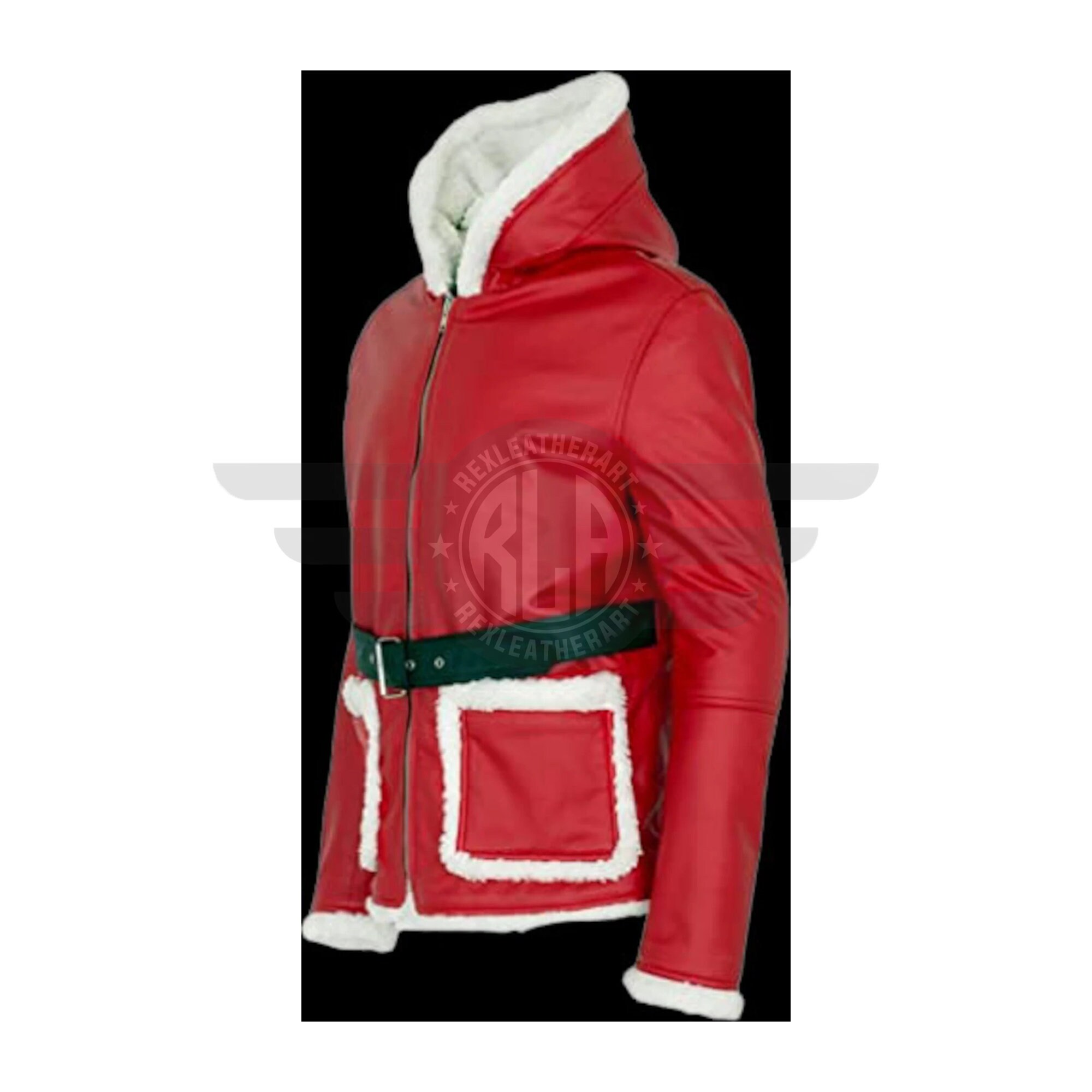 Santa Suit-santa Claus Real Leather Trench Coat Christmas Chronicles ...