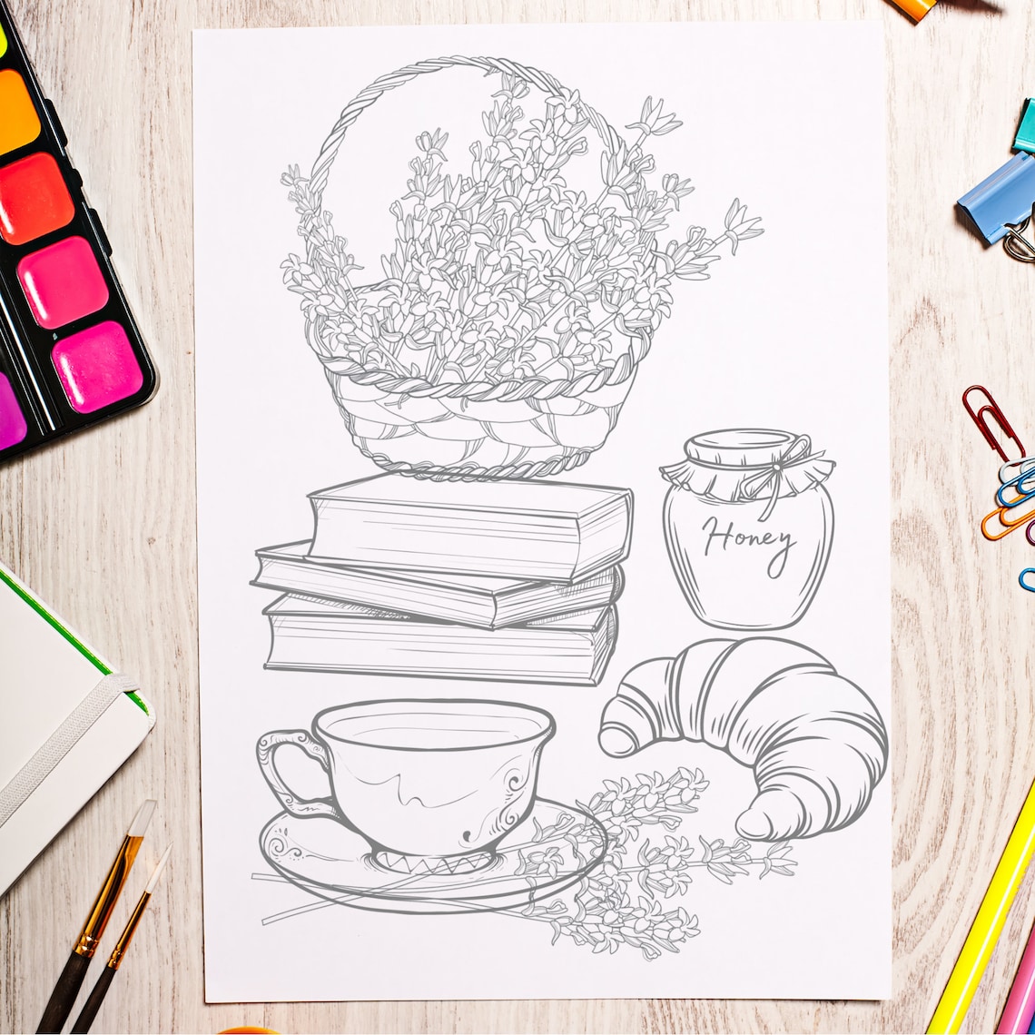 Cozy Printable Coloring Page Adult Coloring Book | Etsy