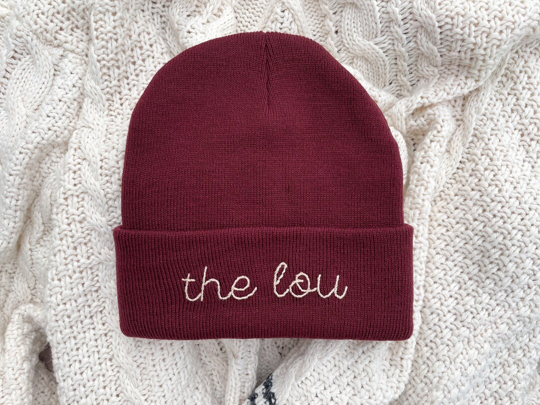 The Lou Hand Embroidered St. Louis Beanie Winter Cap STL 314 - Etsy