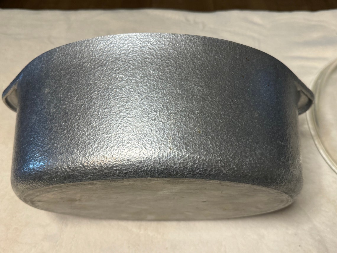Vintage Aluminum Roaster - Household Institute - Glass Lid-h121g With ...
