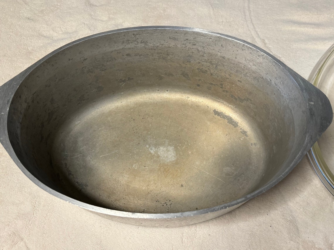 Vintage Aluminum Roaster - Household Institute - Glass Lid-h121g With ...