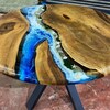 Custom Order Diameter Walnut Clear Round Epoxy Table-dining Table-poker ...