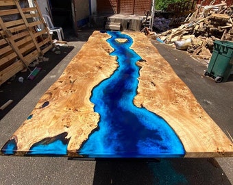 Curved Live Edge Dining Table - Etsy