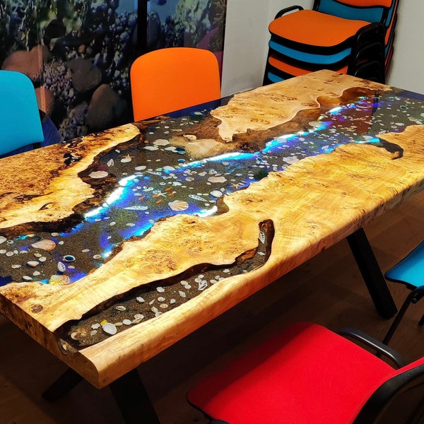 Led Resin Table - Etsy