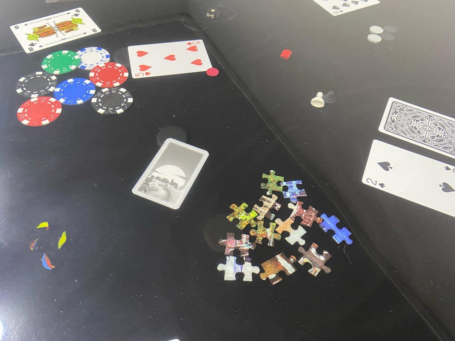 Custom Order Diameter Resin Black Round Epoxy Table-dining Table-poker ...