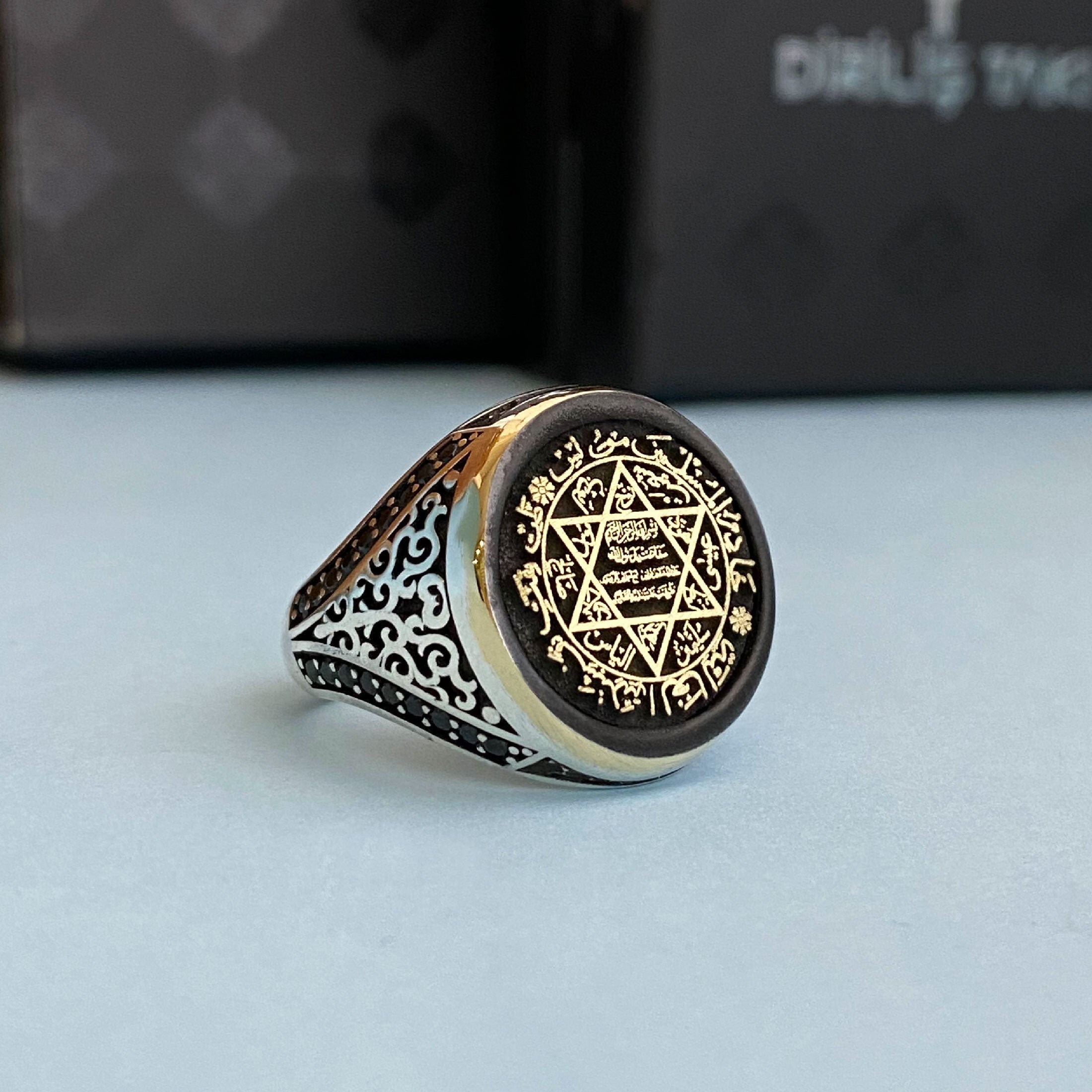 Solomon Siegel Ring König Salomon Silber Ring Geist Herren | Etsy