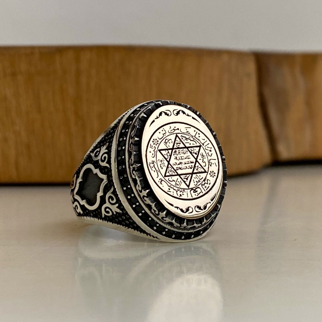 Solomon's Seal Ring King Solomon's Silver Ring - Etsy