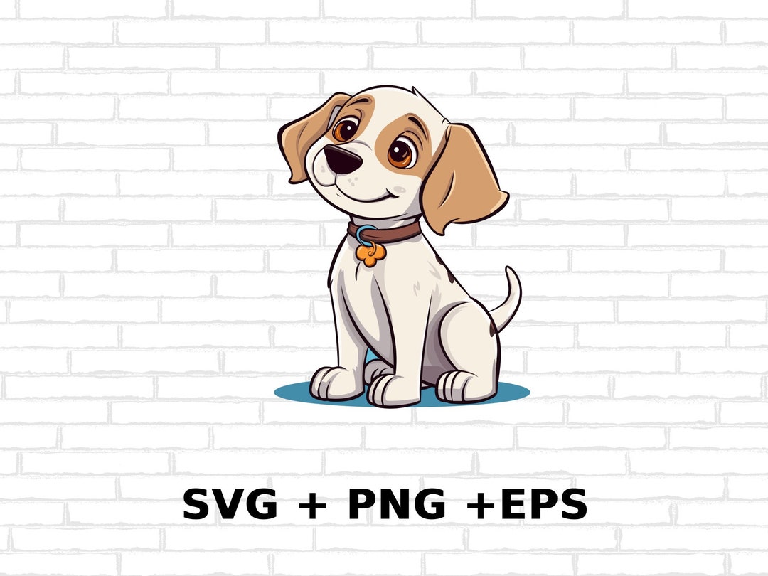 INSTANT Download. Cute Dog Cartoon SVG PNG & Eps, Commercial Use ...