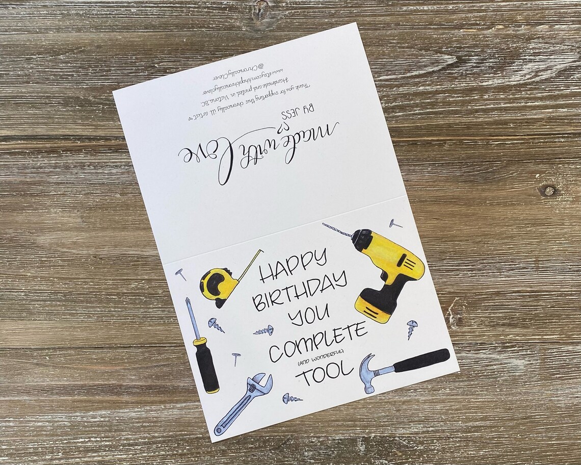 Happy Birthday You Complete Tool! | Rude Birthday Card | Handyman Gift ...