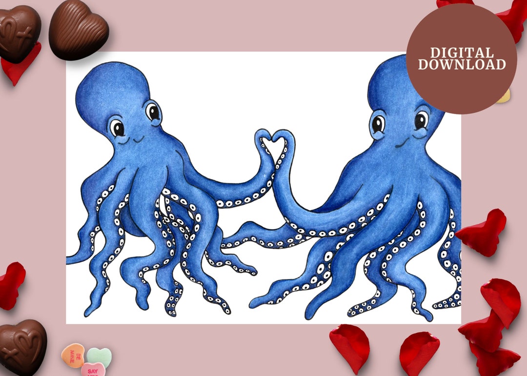 Octopus E-card | Octopus Love | Printable Octopus Card | Octopus ...
