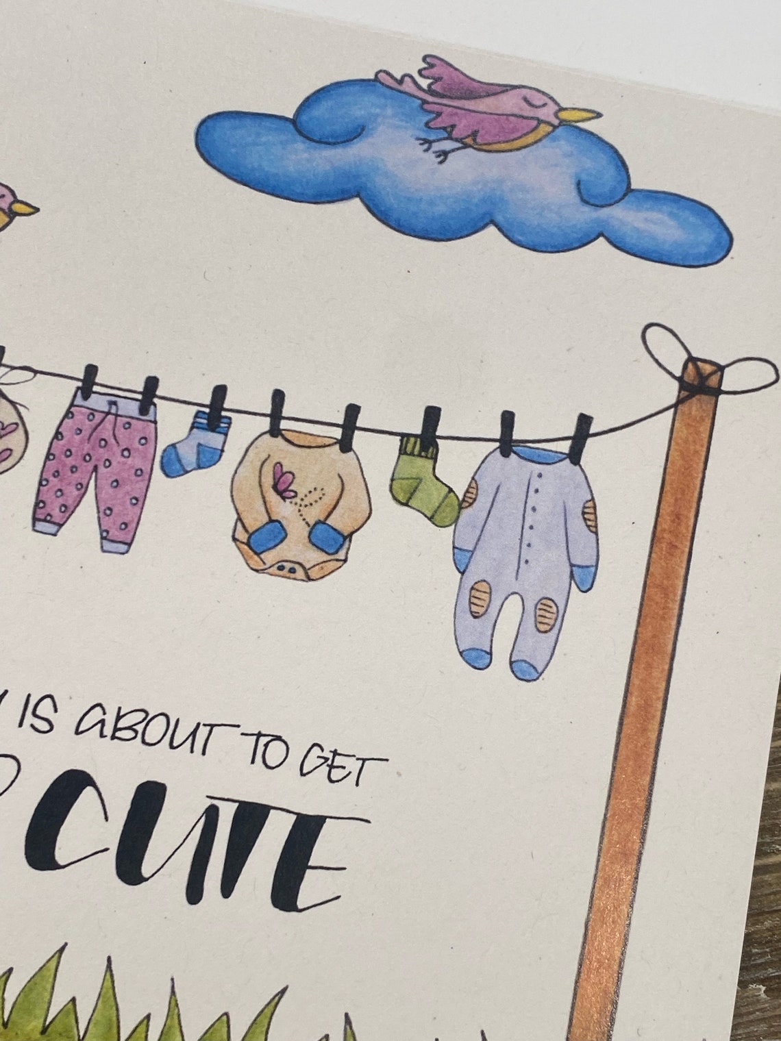 Super Cute Laundry | Funny Baby Shower Card - Etsy