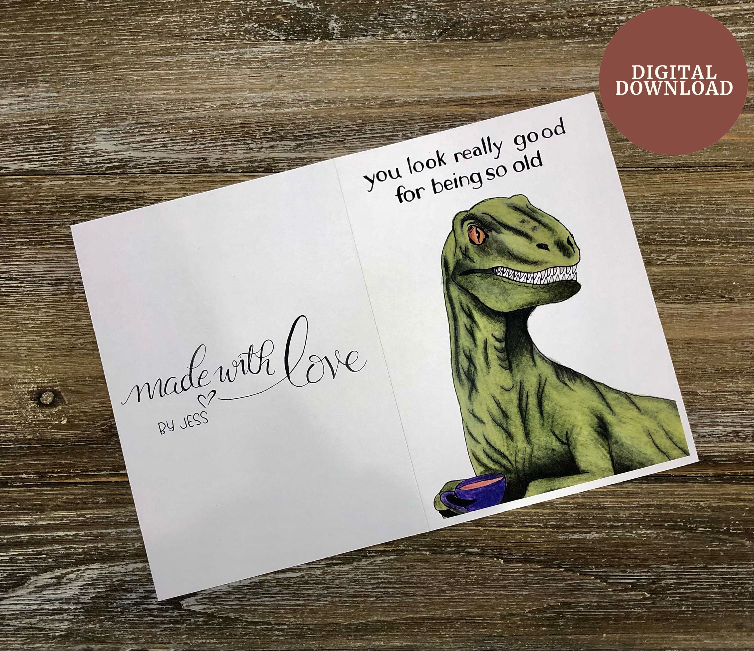 Raptor Birthday Card | Funny Pun E-card & Printable (digital Download ...