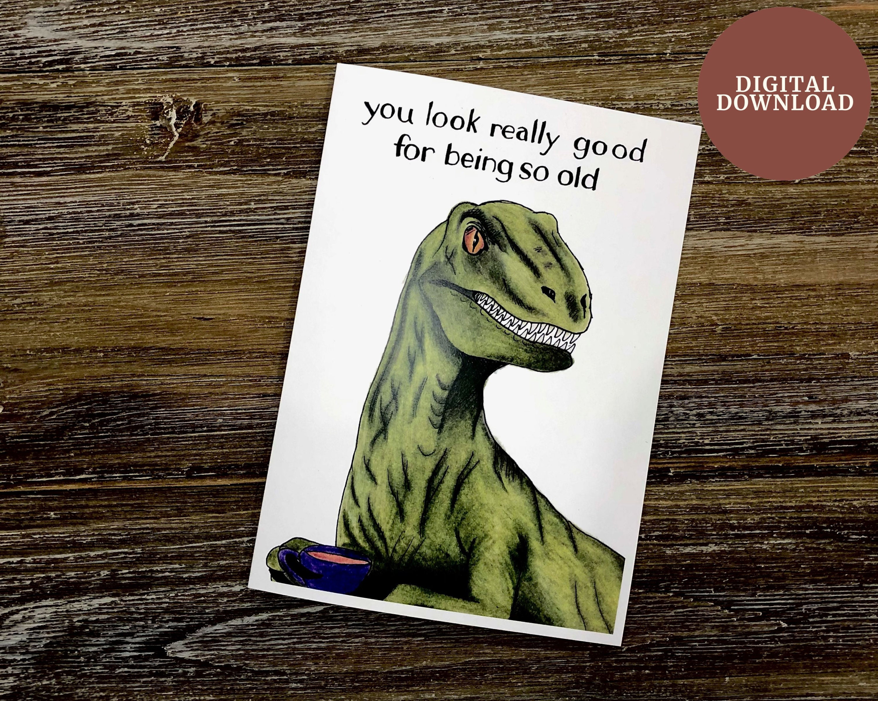 Raptor Birthday Card | Funny Pun E-card & Printable (digital Download ...
