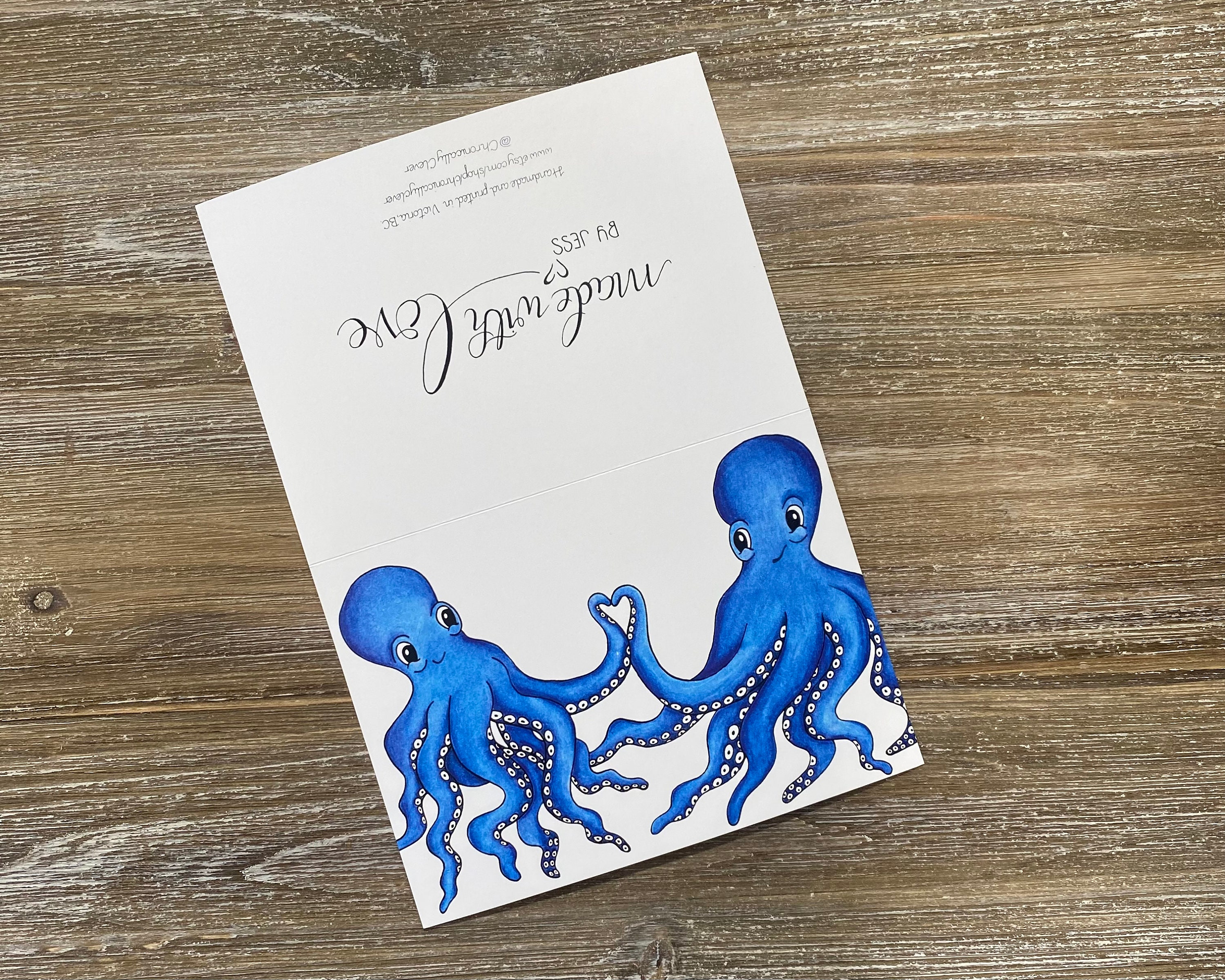 Octopus Love | Cute Wedding Card | Octopus Valentine | Unique Wedding ...