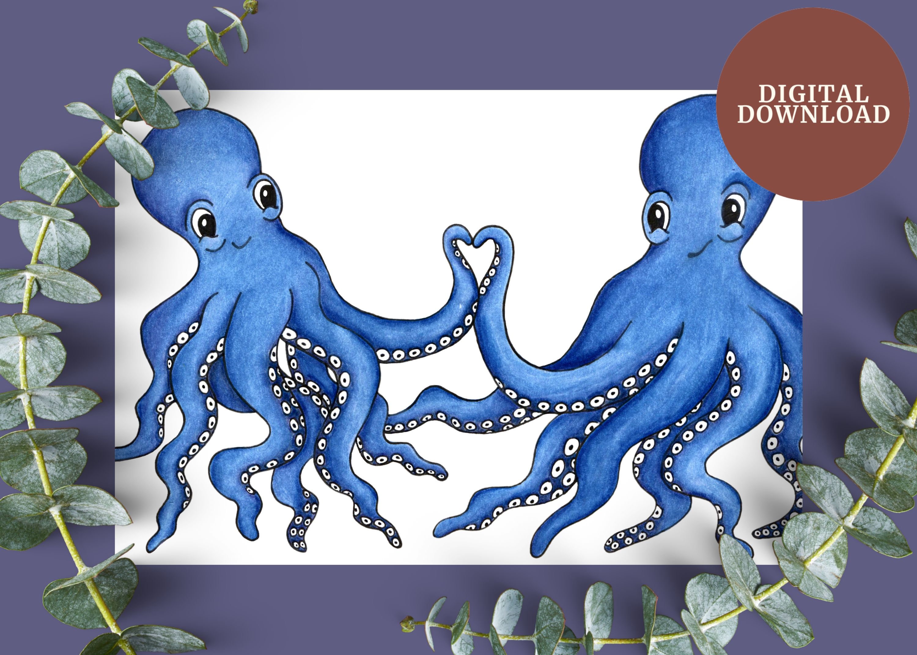Octopus E-card | Octopus Love | Printable Octopus Card | Octopus ...
