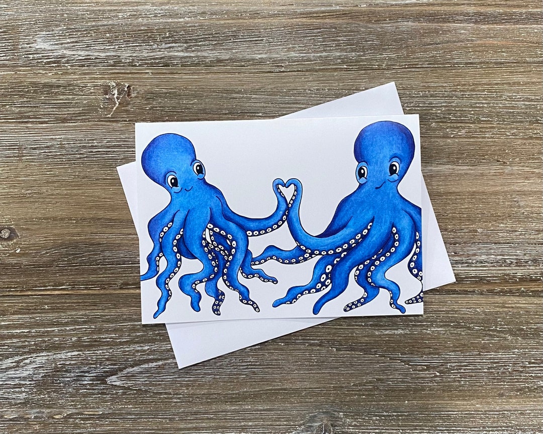 Octopus Love | Cute Wedding Card | Octopus Valentine | Unique Wedding ...