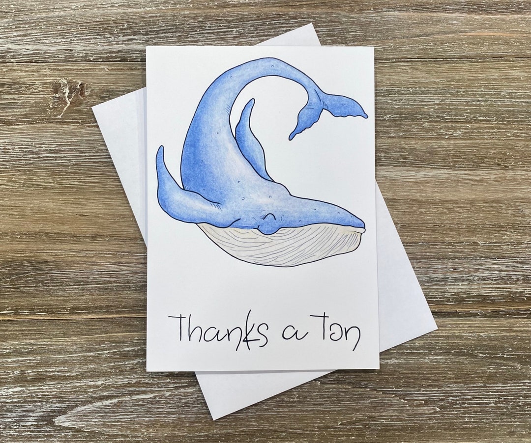 Thanks a Ton | Punny Thank You Card | Cute Thank You Card | Funny Thank ...