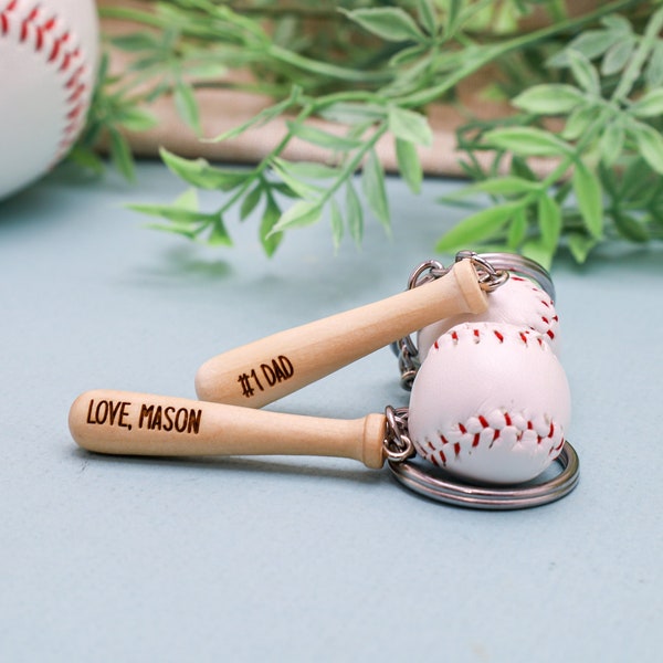 Baseball Keychain - Etsy
