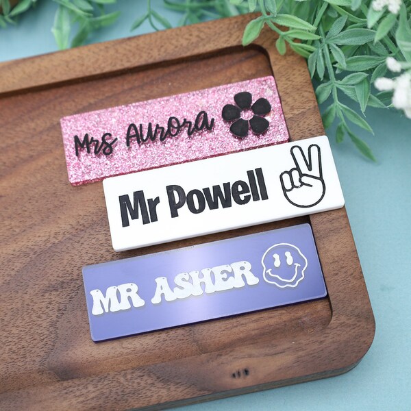 Personalized Name Tag Work - Etsy
