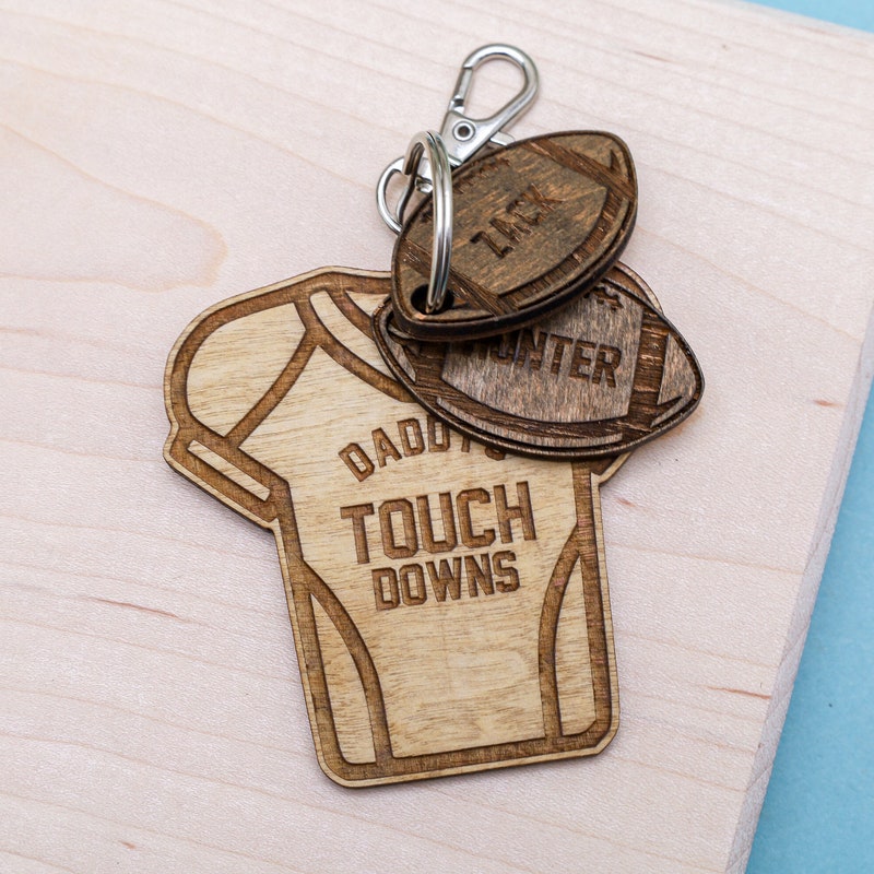 Football Keychain - Etsy