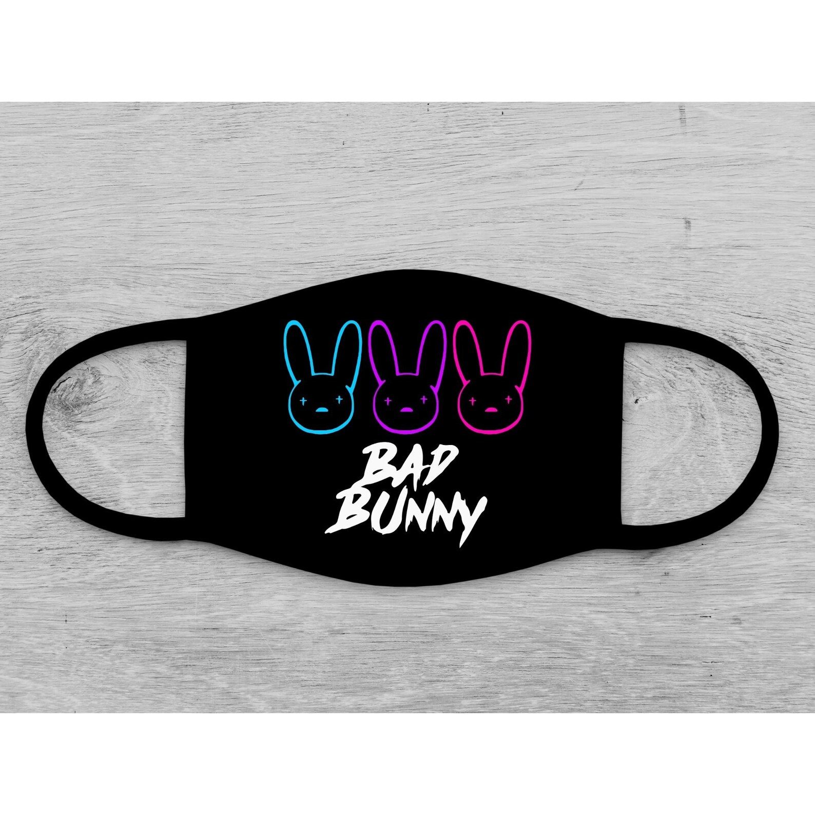Bad Bunny Mask Cute Face Mask Black Face Mask Conejo Malo | Etsy