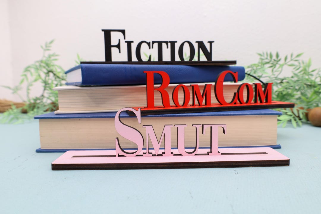 Custom Fancy Library Genre Signs, Personalized Category Label ...