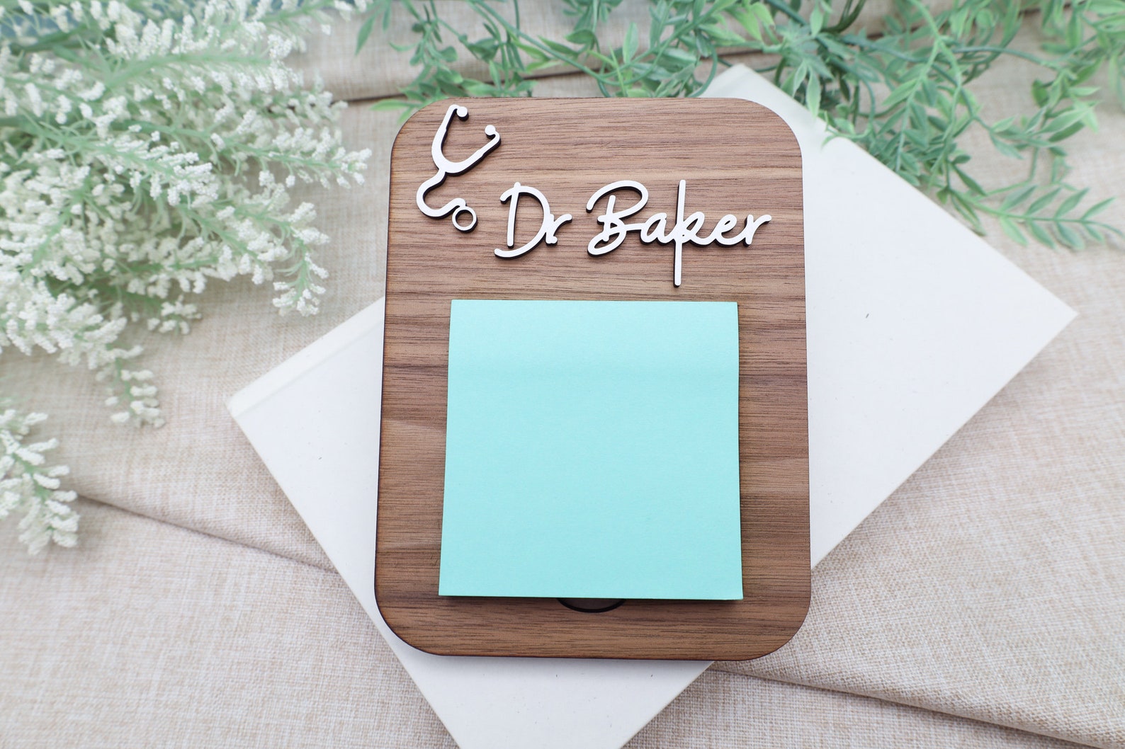 Doctor Sticky Note Holder, Doctor Gift, Personalized Sticky Note Holder ...