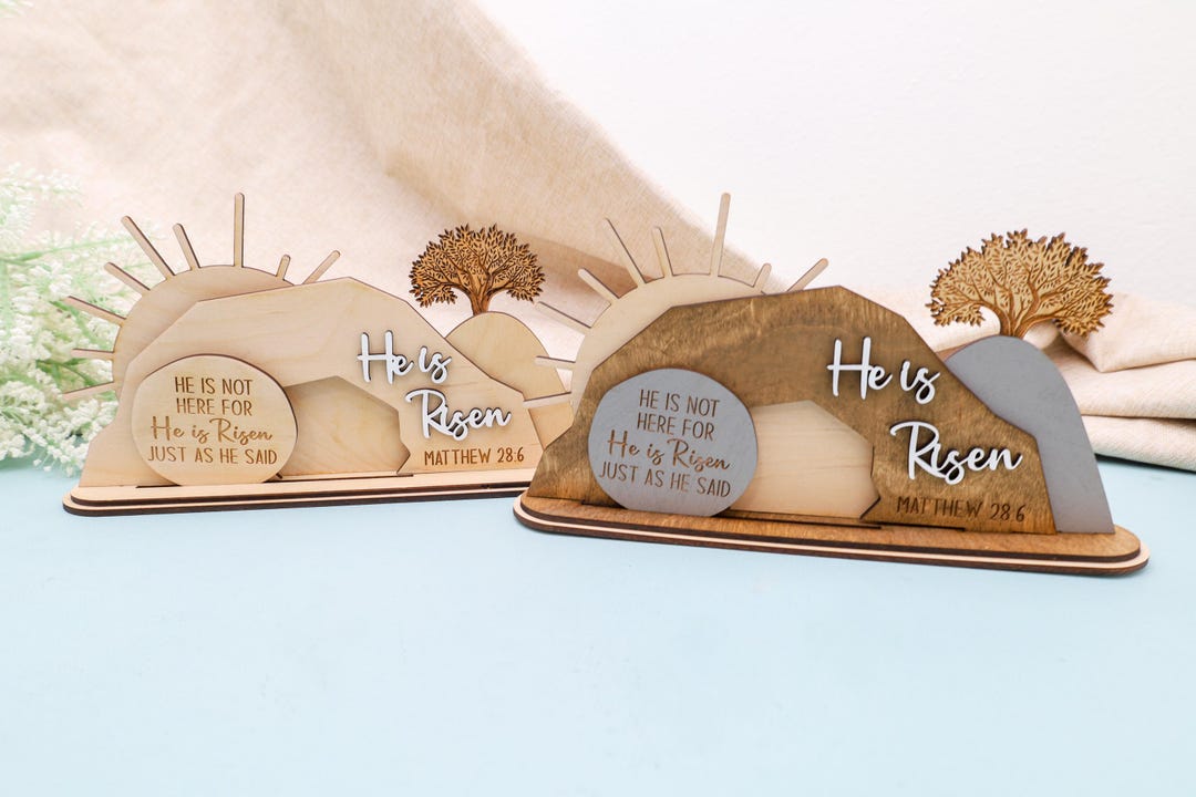 He is Risen Sign,wooden Resurrection Sign,faith Based Accents,easter He ...