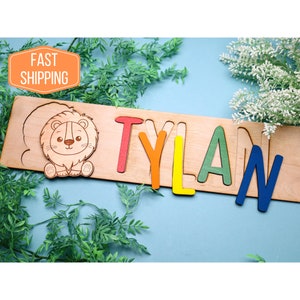 Kids Name Puzzle,personalized Lion Puzzle,personalized Gift for Kids ...