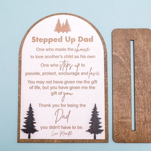 Stepped up Dad Custom Gift, Father's Day Gifts From Kids, Step Dad ...