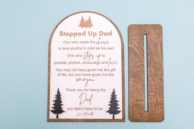 Stepped up Dad Custom Gift, Father's Day Gifts From Kids, Step Dad ...