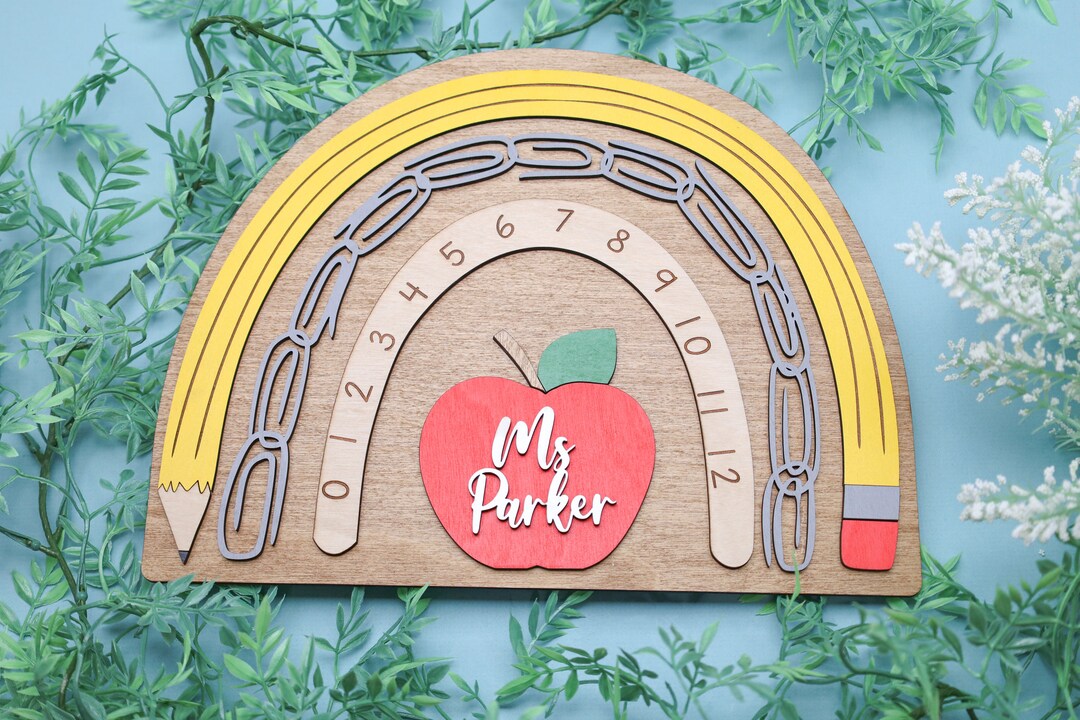 Boho Rainbow Sign, Teacher Rainbow, Personalized Teacher Gift, Teacher ...