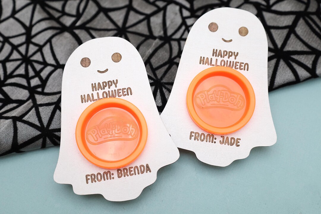 Halloween Playdough Gift, Ghost Playdoh, Spooky Party, Halloween ...