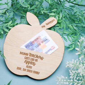 Teacher Appreciation Gift, Teacher Gift Card Holder, Apple Gift Card ...