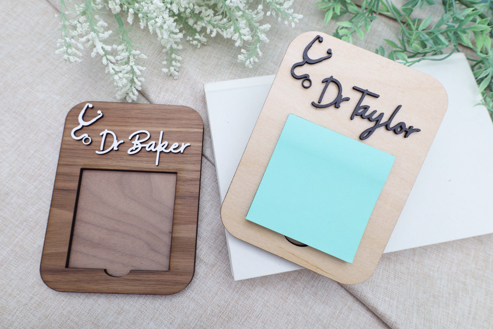 Doctor Sticky Note Holder, Doctor Gift, Personalized Sticky Note Holder ...