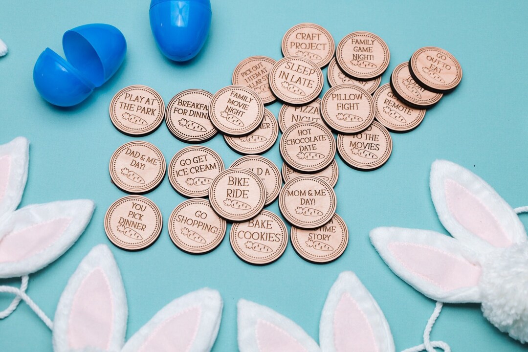 25 Easter Tokens,kids Reward Tokens,easter Gift Basket,basket Fillers ...