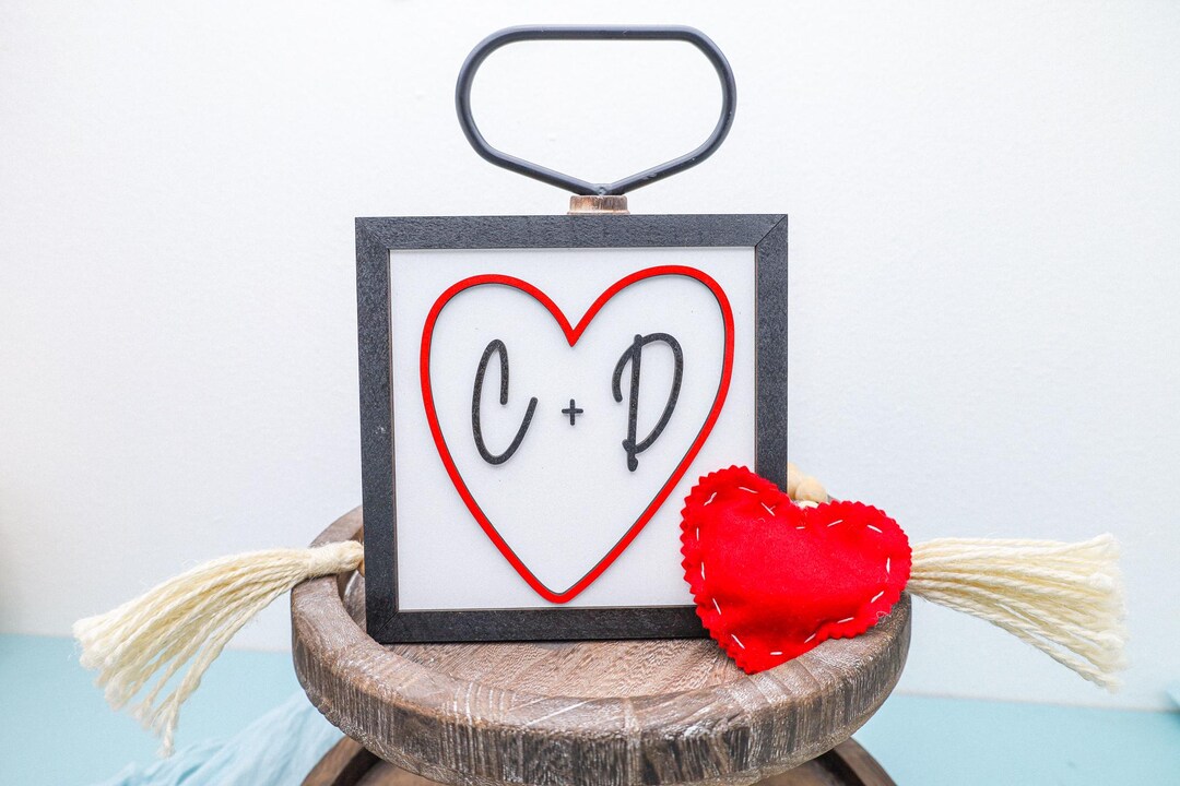 Couples Sign,anniversary Gift,custom Initials Sign,valentines Day Decor ...