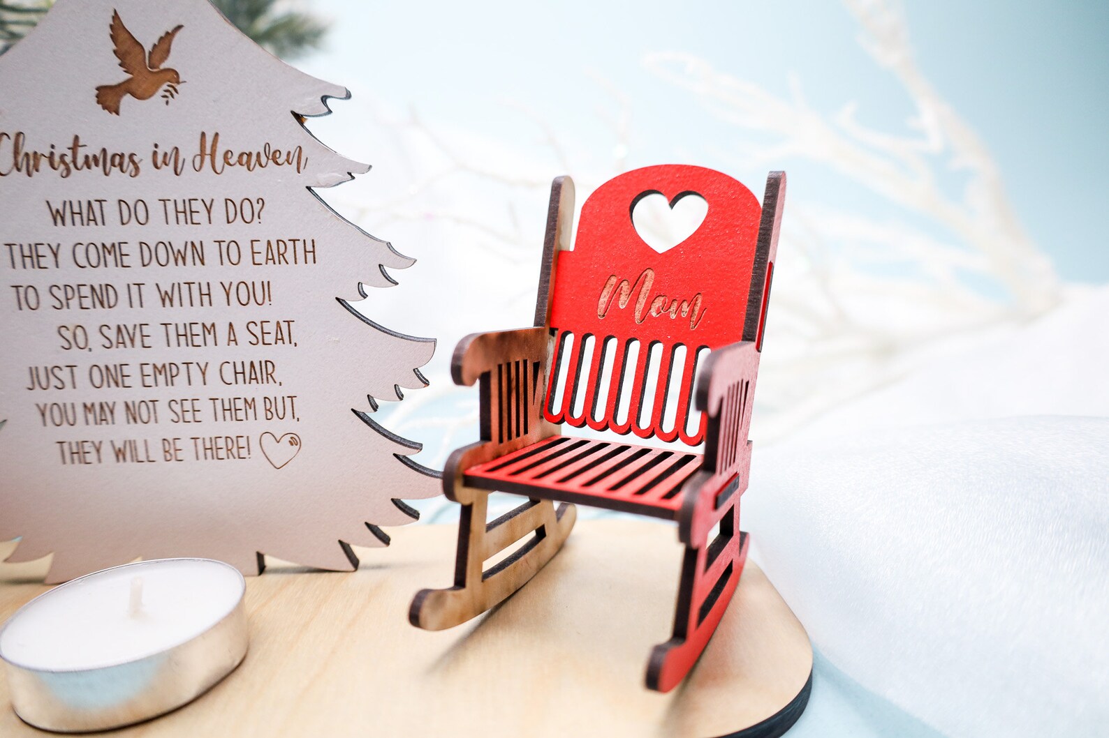 Christmas Memorial Gift,save A Chair Holiday Decor,sympathy Gifts,loss ...