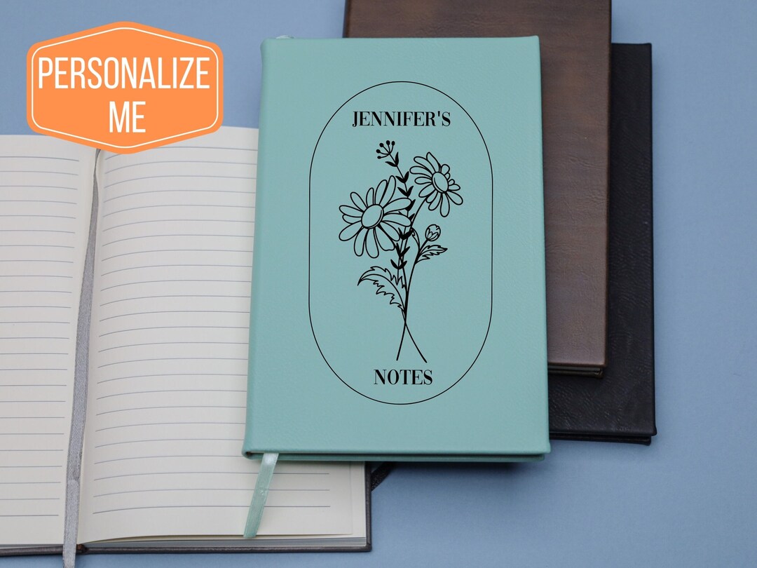 Personalized Birth Flower Gift,custom Notebook,personalized Gift ...