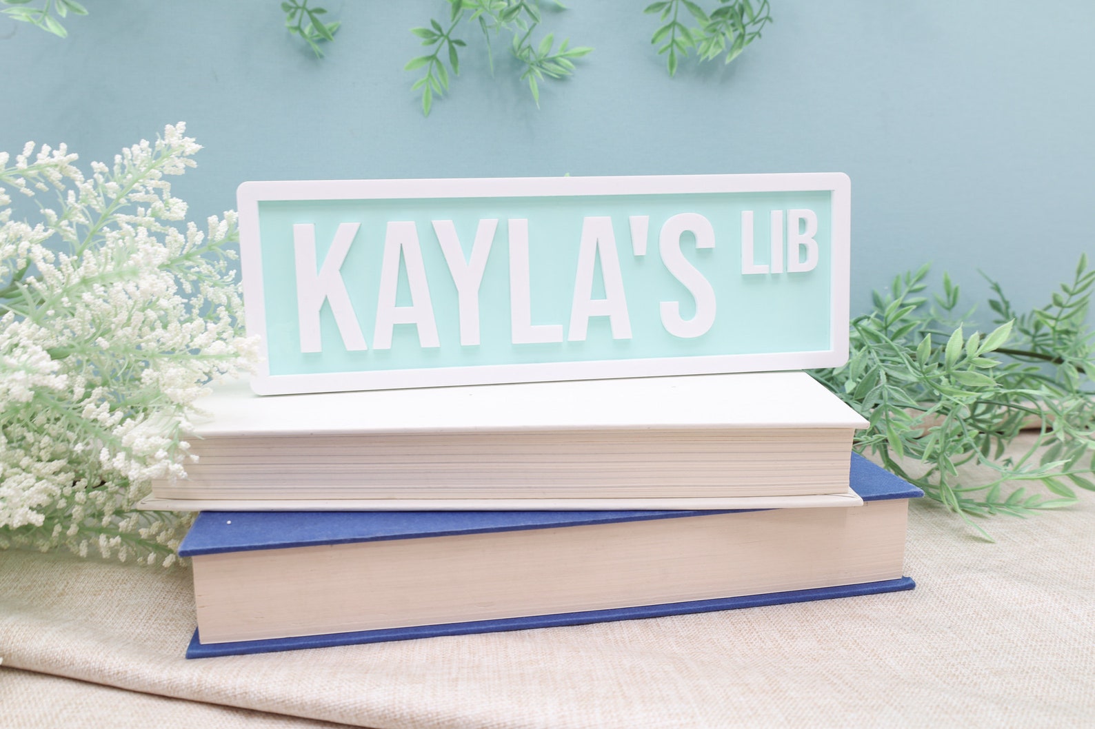 Personalized Library Street Sign, Gift for Book Lover, Bookish Decor ...