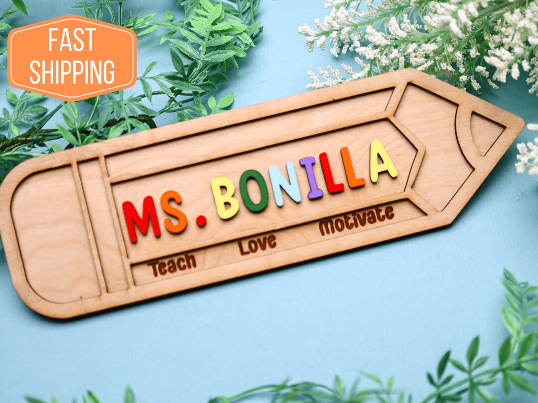Pencil Teacher Sign,name Sign for Classroom Door,personalized Gift,back ...