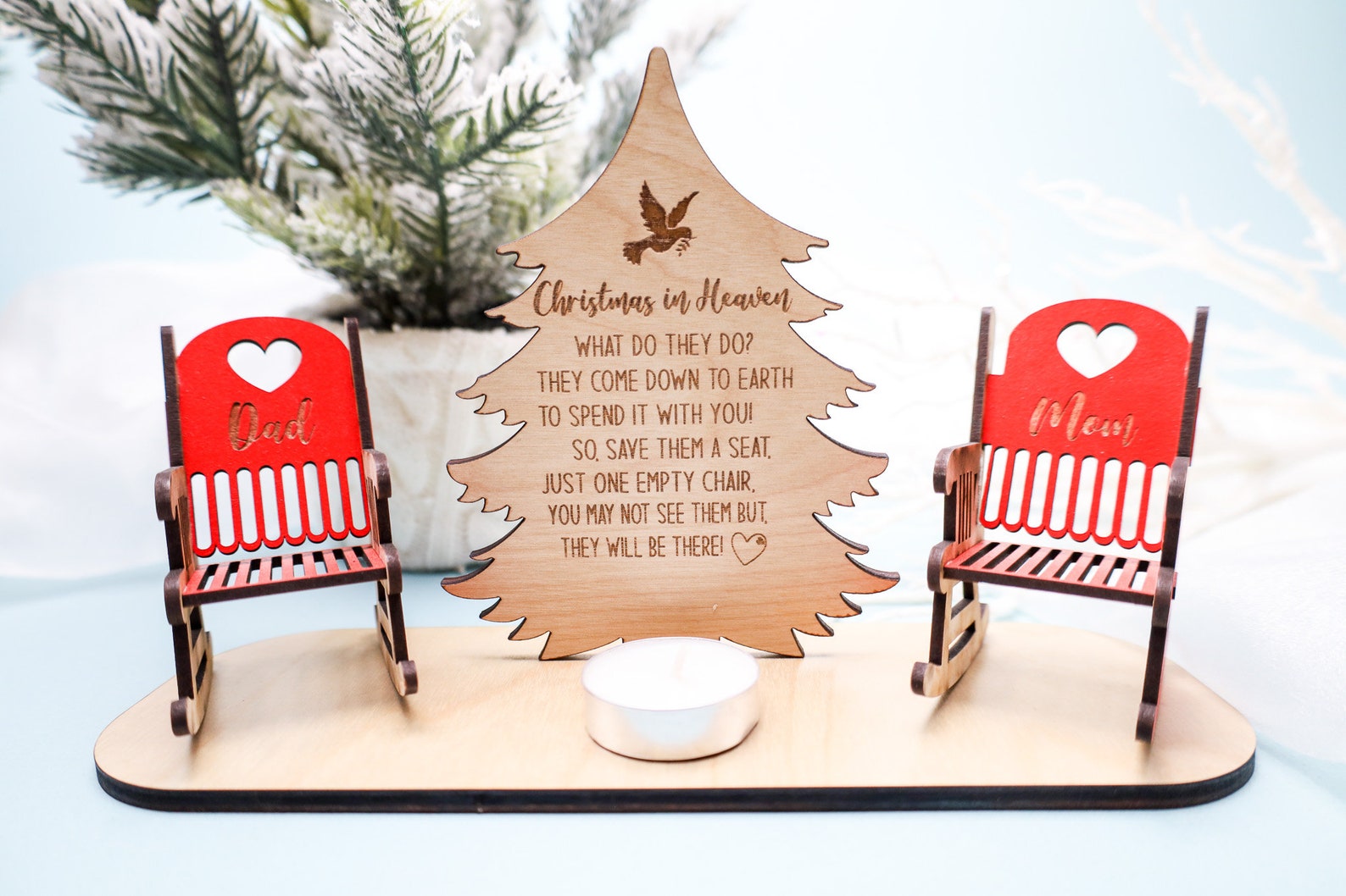 Christmas Memorial Gift,save A Chair Holiday Decor,sympathy Gifts,loss ...