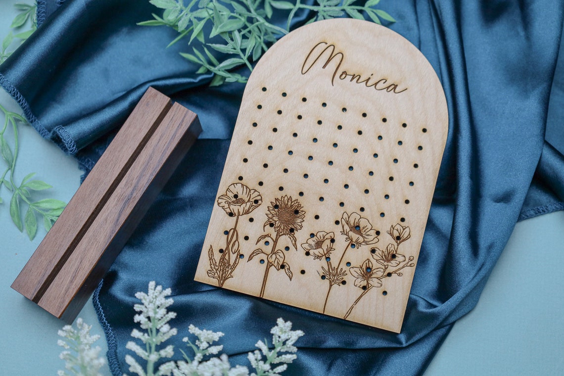 Personalized Earring Holder,earring Display,wood Jewelry Organizer,gift ...